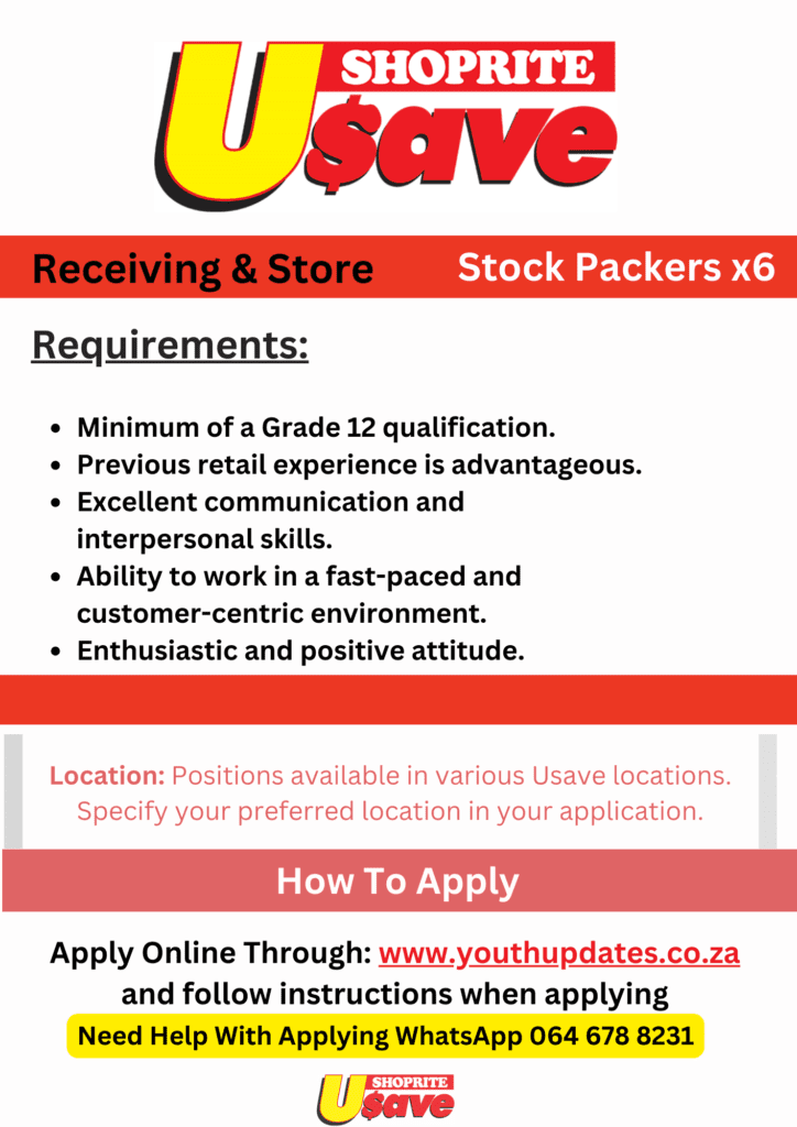 JOB Opportunities at Usave 2025 - YOUTH UPDATES