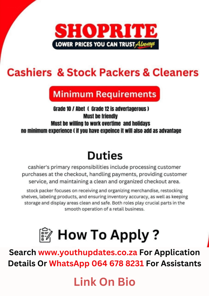 Shoprite Group Casuals 2025 - YOUTH UPDATES